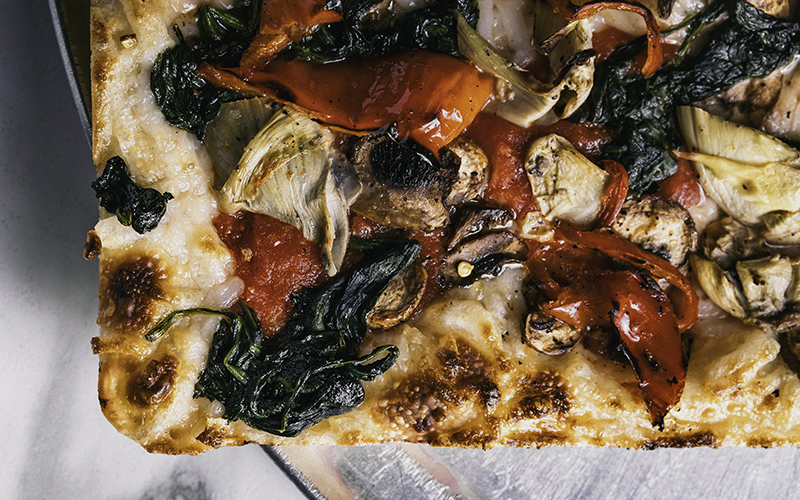 Delectable Pizza Feast Downtown